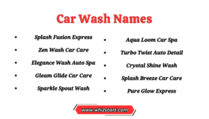 800+ Good Car Wash Business Names Ideas You Can Try! - Whiz Start