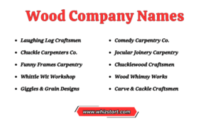 750+ Funny Woodworking Business Names Ideas - Whiz Start