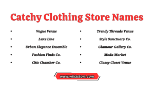 230+ Catchy Clothing Store Names to Inspire Your Brand - Whiz Start