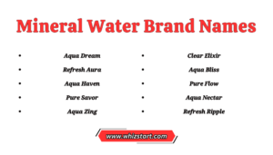 Satisfy Your Thirst with These Water Brand Names Ideas - Whiz Start