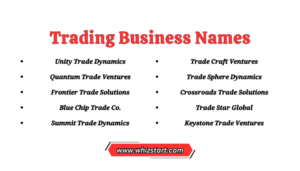 780+ Catchy Trading Company Names Ideas - Whiz Start