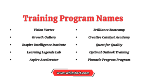 780+ Catchy Training Program Names Ideas You Must Check - Whiz Start