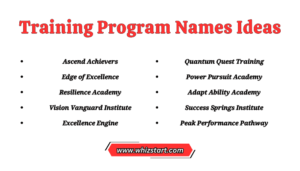 780+ Catchy Training Program Names Ideas You Must Check - Whiz Start