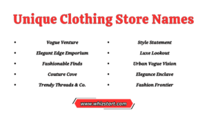 230+ Catchy Clothing Store Names to Inspire Your Brand - Whiz Start