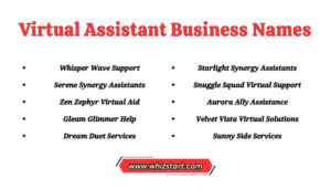 850+ Cool Virtual Assistant Business Names Ideas - Whiz Start