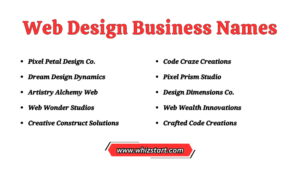 800+ Creative Web Design Company Names Ideas - Whiz Start