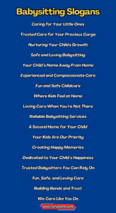 300+ Catchy Babysitting Slogans and Caring Taglines - Whiz Start