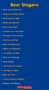 300+ Catchy Bear Slogans and Sayings - Whiz Start