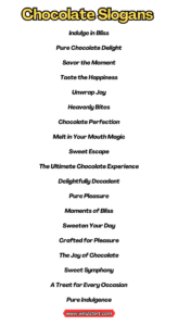 310+ Catchy Chocolate Slogans in English and Taglines - Whiz Start