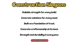 300+ Funny Concrete Slogans and Construction Taglines - Whiz Start