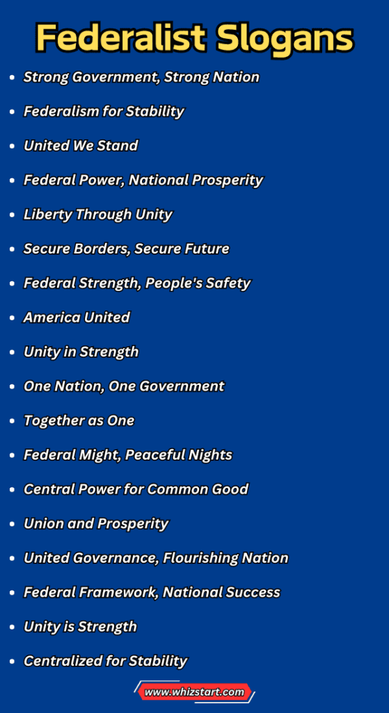 290+ Catchy Federalist Slogans and Phrases for Motivation - Whiz Start
