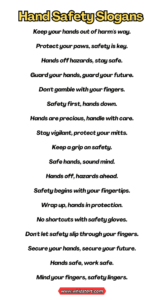320+ Top Hand Safety Slogans and Taglines - Whiz Start