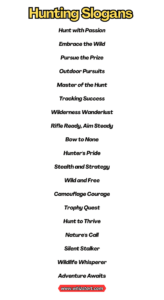 310+ Catchy Hunting Slogans, Sayings and Phrases - Whiz Start