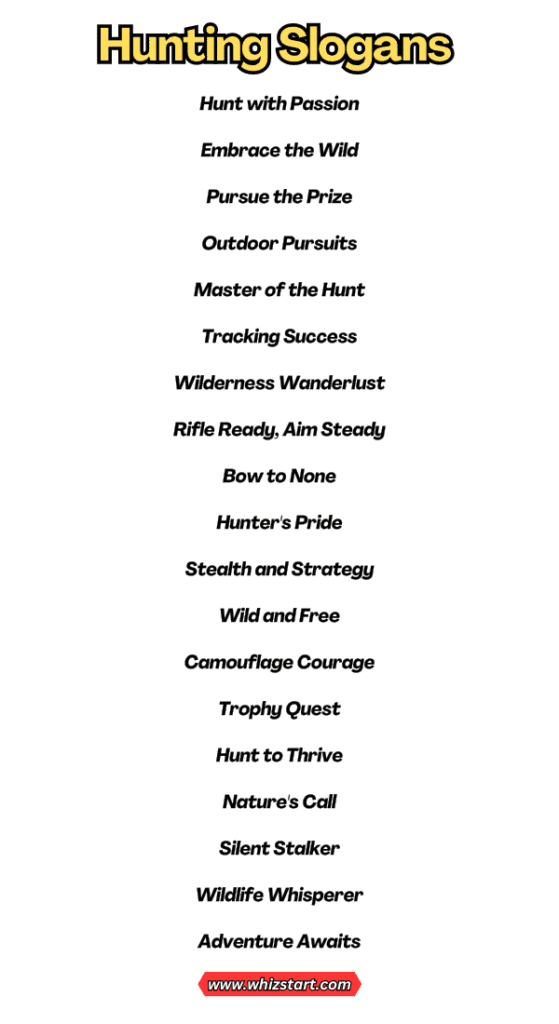 310+ Catchy Hunting Slogans, Sayings and Phrases - Whiz Start