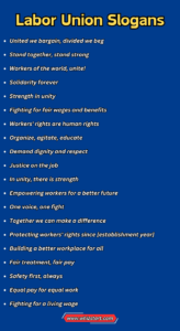 340+ Powerful Catchy Labor Union Slogans and Sayings - Whiz Start