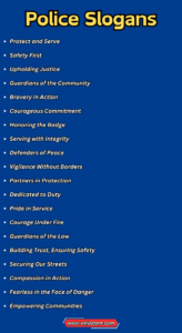 320+ Catchy Serving Police Slogans and Mottos - Whiz Start