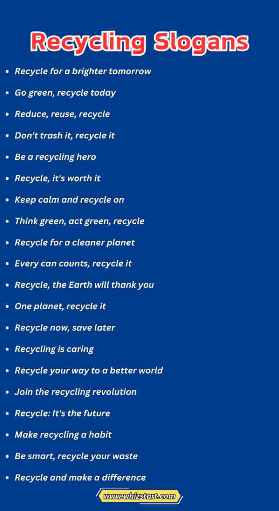 288+ Catchy Recycling Slogans to Make a Difference Today! - Whiz Start