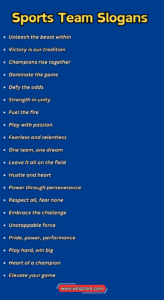360+ Sparking Sports Team Slogans and Sayings to Motivate - Whiz Start