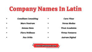Latin Business Names Ideas: 670+ Catchy Suggestions - Whiz Start