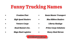 Trucking Business Names: 450+ Creative Ideas - Whiz Start