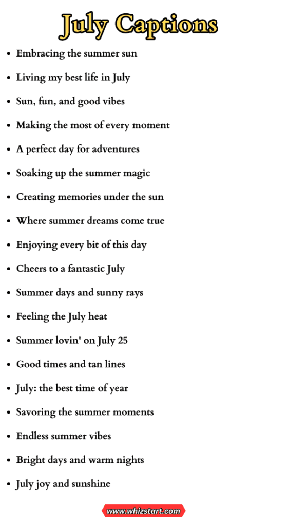 317+ Catchy 4th of July Captions for Instagram - Whiz Start