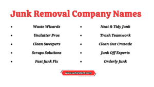 874+ Funny Junk Removal Business Names Ideas List - Whiz Start
