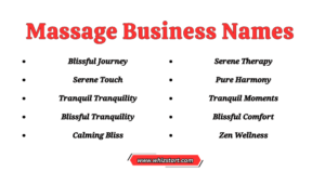 895+ Best Massage Business Name Ideas List and Suggestions - Whiz Start