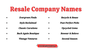 Resale Business Names: 850+ Top Ideas List - Whiz Start