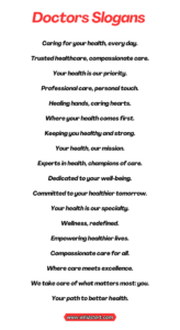 Top Catchy Doctors Slogans to Inspire and Promote Your Practice - Whiz ...