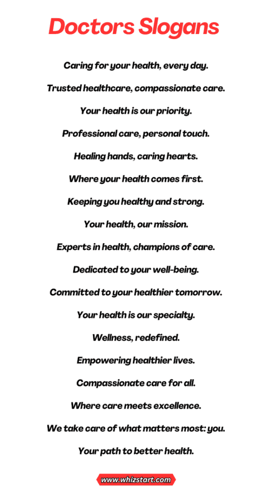 Top Catchy Doctors Slogans to Inspire and Promote Your Practice - Whiz ...
