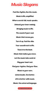 50+ Creative Music Slogans to Strike a Chord with Your Audience - Whiz ...