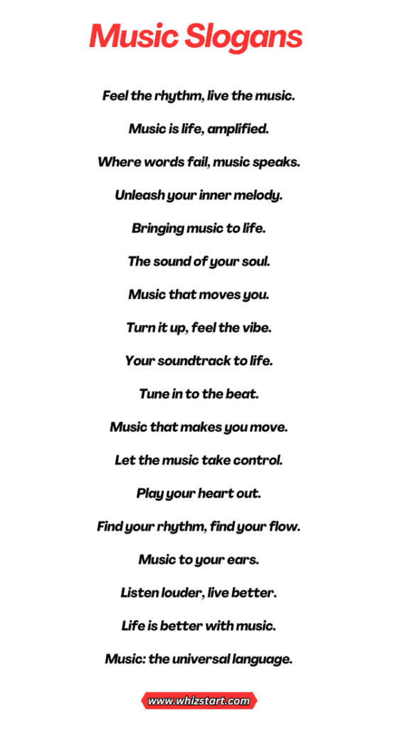 50+ Creative Music Slogans to Strike a Chord with Your Audience - Whiz ...