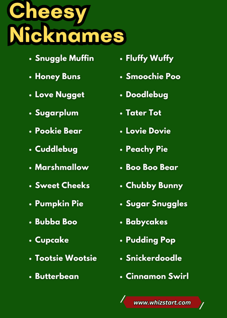 280+ Cute Cheesy Nicknames for Your Loved Ones - Whiz Start