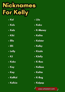 270+ Top Nicknames for Kelly: Cute, Funny, and Unique Options - Whiz Start