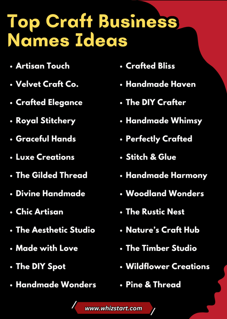 Craft Business Names Ideas: 300+ Unique & Creative Suggestions - Whiz Start