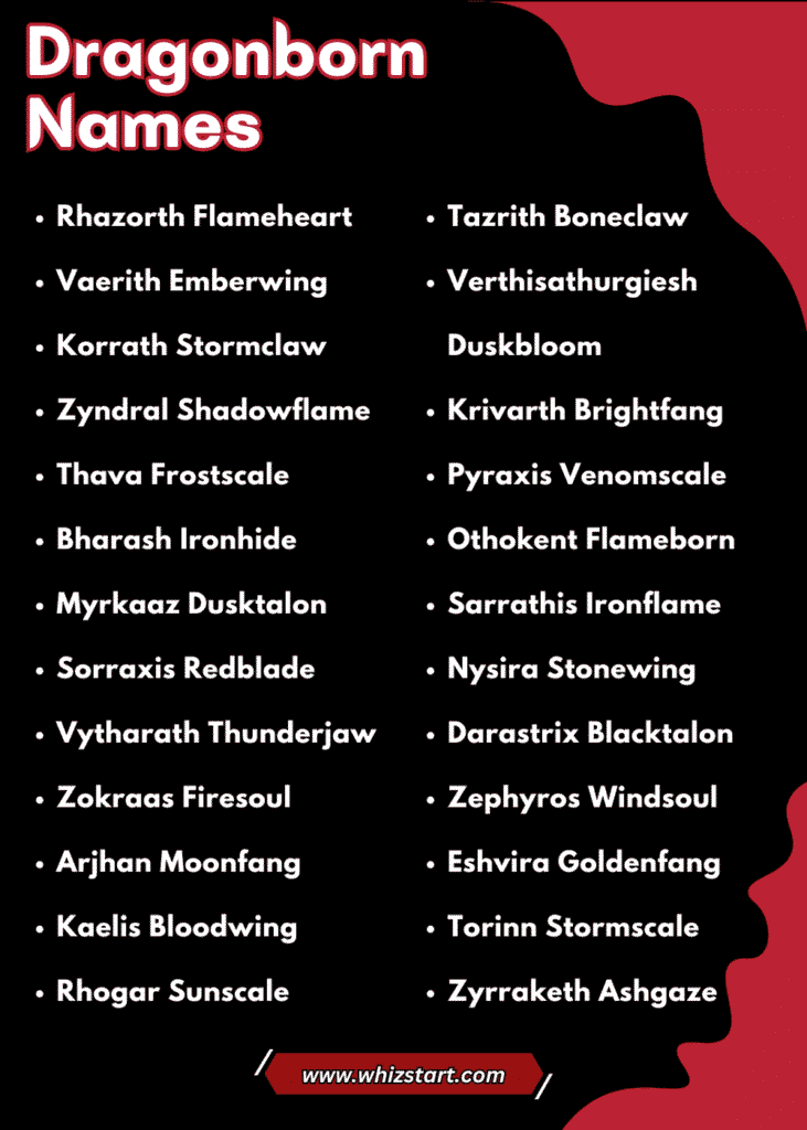 Dragonborn Names: 100+ Ideas for DnD & Fantasy Characters - Whiz Start