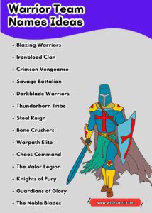 Warrior Team Names: 180+ Powerful Ideas to Inspire Your Squad - Whiz Start